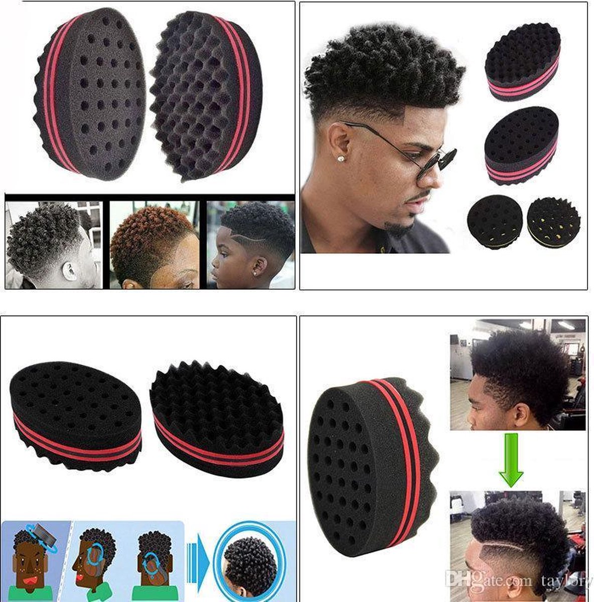 Twist King Double Side Sponge Big | Fix My Hair | Voor 16.00u morgen in ...