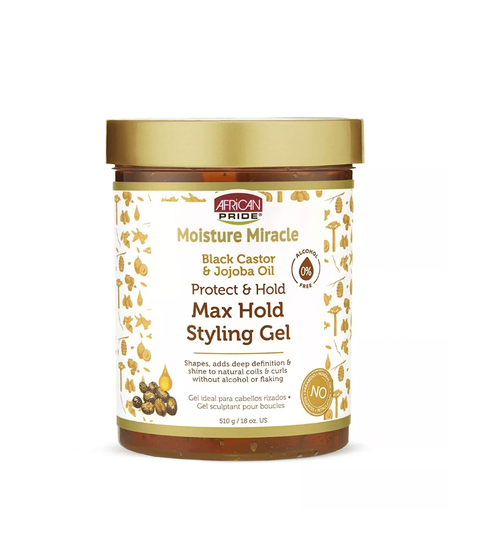African Pride Moisture Miracle Max Styling Gel Black - Castor Jojoba ...