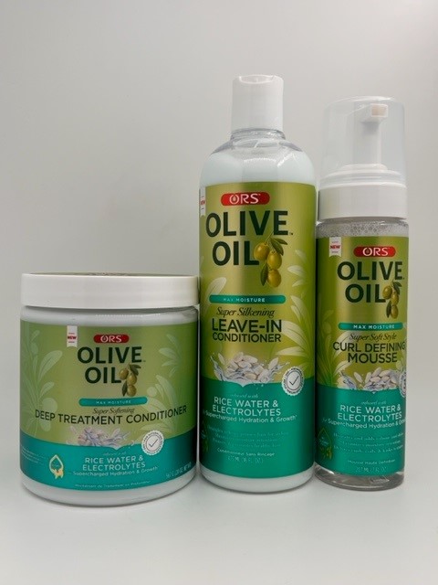 ORS Max Moisture Rice Water Combideal 39: Leave-In Cond. + Mousse ...