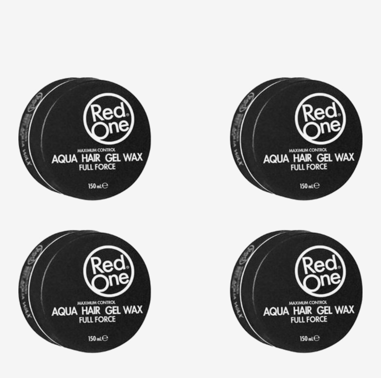 Combi Deal: 4x Red One BLACK Aqua Hair Gel Wax Full Force 150ml | Fix ...